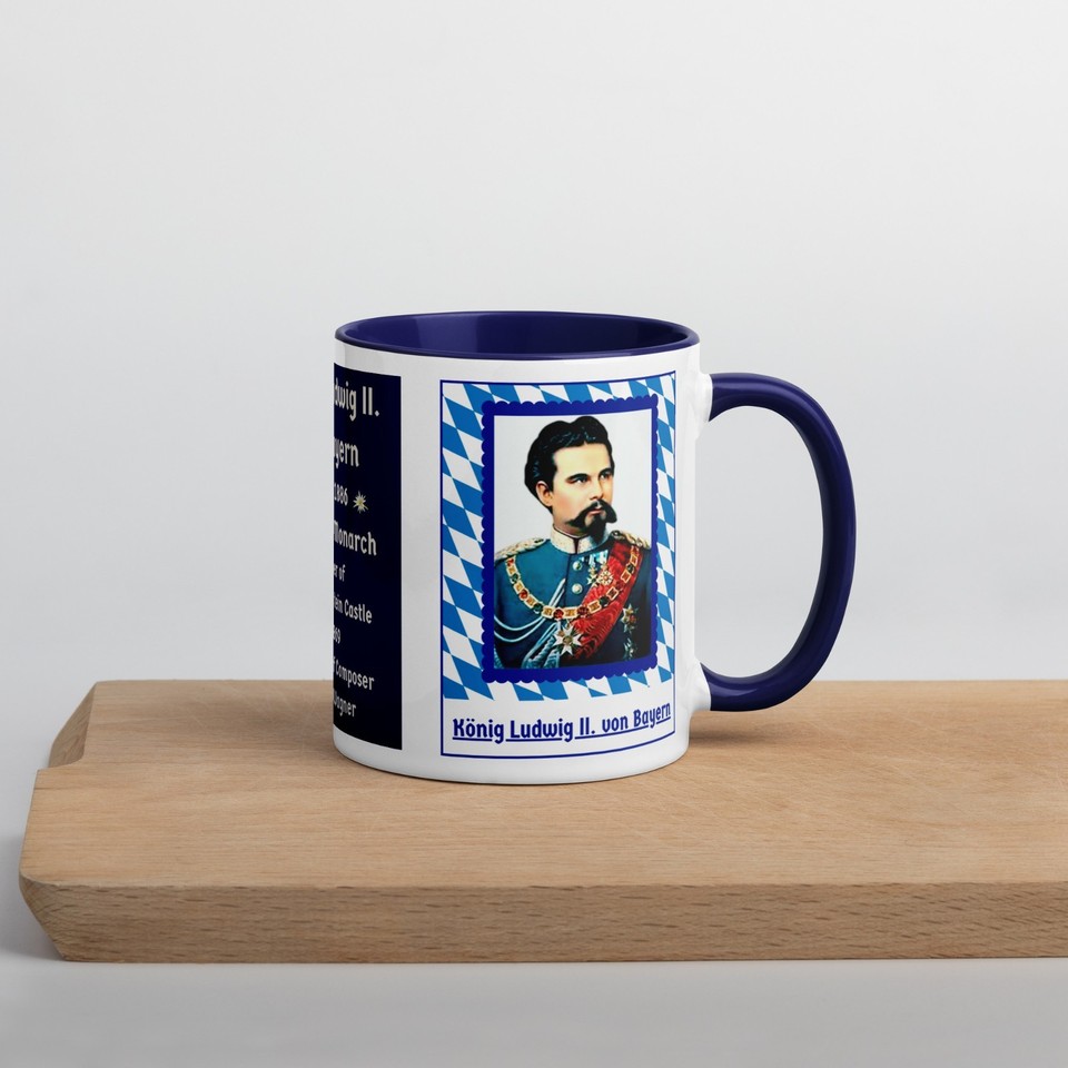 König Ludwig II. von Bayern Bavarian Monarch Neuschwanstein Fan 11oz ...