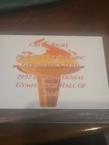cathy rigby signed card autographed signature autograph gym gymnastics ...