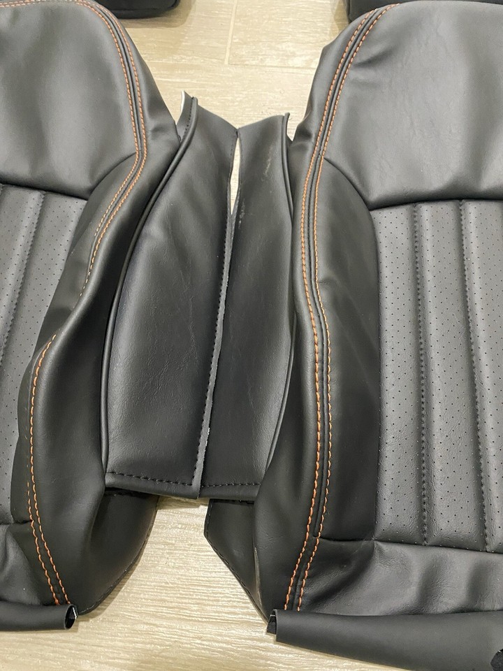 1997-02 Trans Am WS6 Black Seat covers W/SunsetMetallicOrange Stitching ...