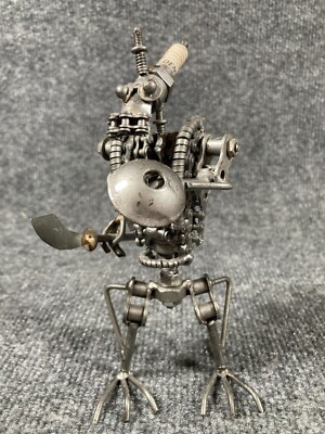 Industrial Recycled Scrap Metal Art Monster Alien Warrior Sculpture ...