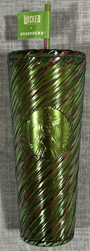 NEW 2024 Starbucks Wicked 24oz. Cold Cup Pink And Green Swirl | eBay