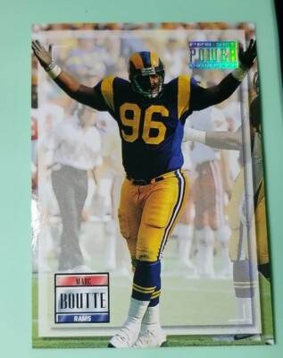 1993 Power Football Card #196 Marc Boutte - Los Angeles Rams | eBay