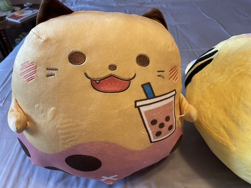 Kawaii Japan Squishmallows Plush Cat Boba Hamster Mouse Round 1 ...