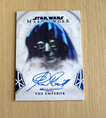 2018 Topps Star Wars Masterwork BLUE auto autograph Clive Revill 25/99 ...