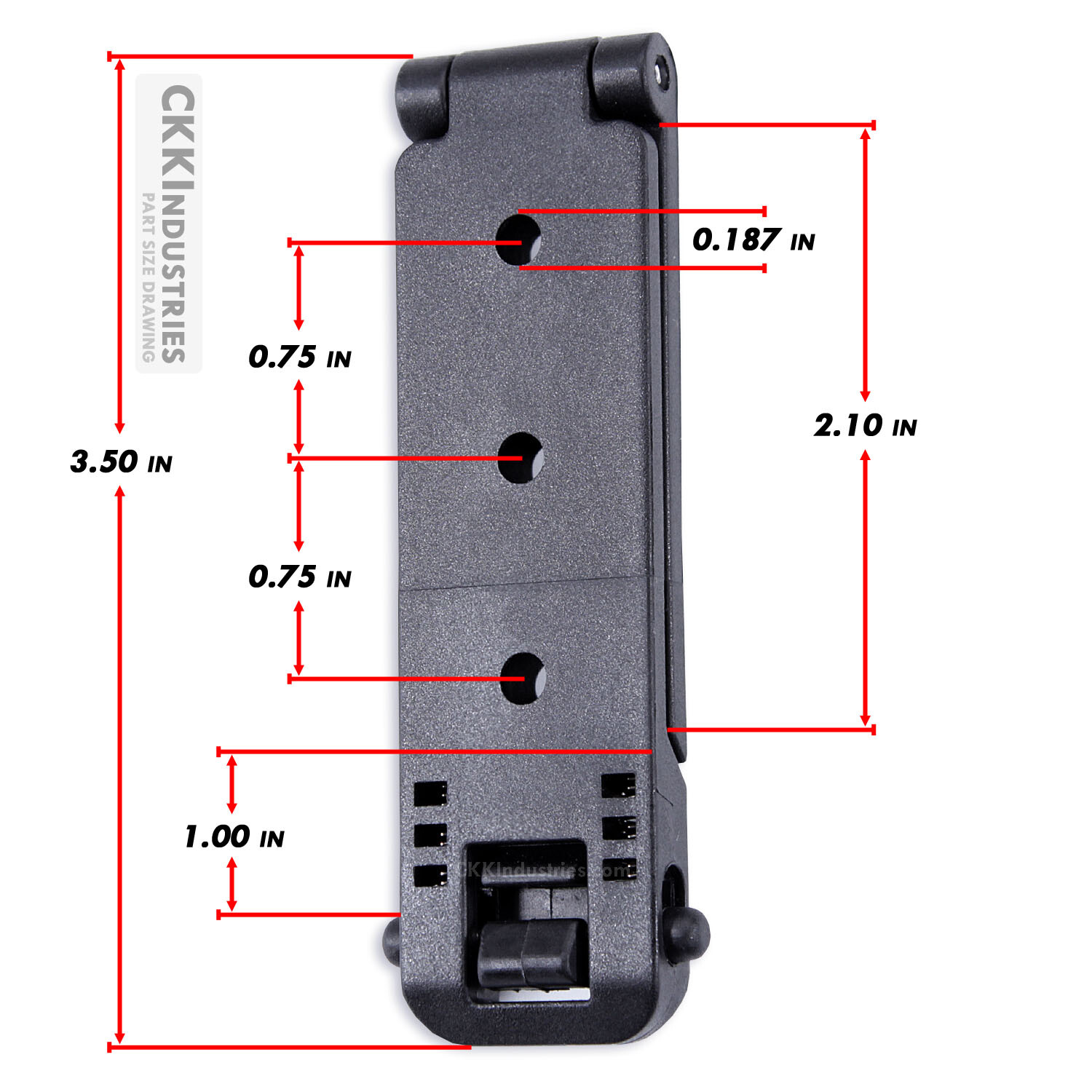 Molle-Lok - Molle Mounting Attachment - (Fits 1.50-3.00in) - (Hardware ...