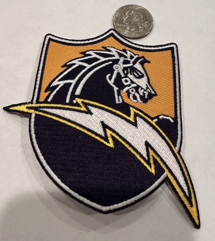 Los Angeles Chargers Embroidered iron on logo patch Approx 4”x 3.5” | eBay