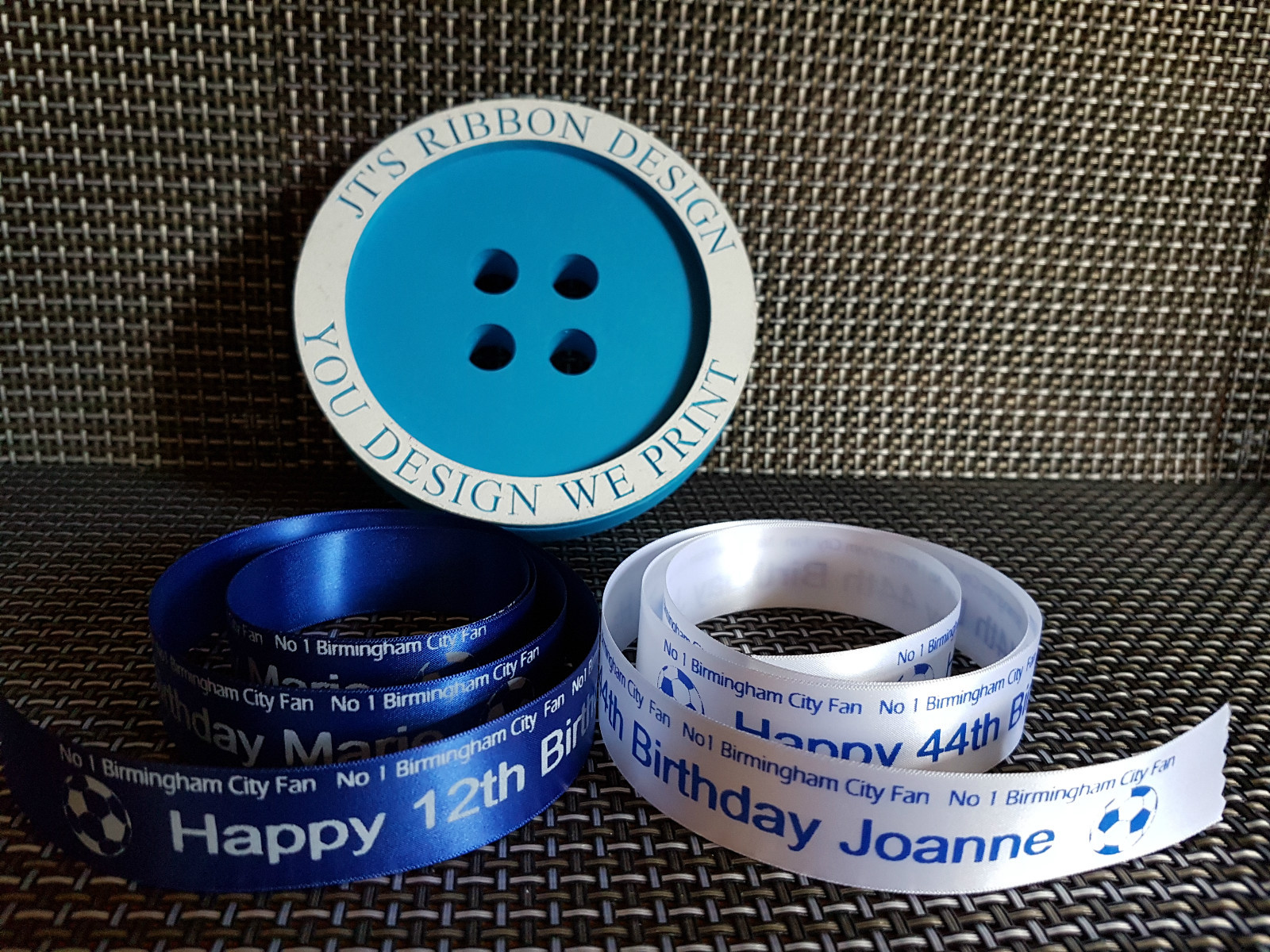 Birmingham City Ribbon Personalised No 1 FAN Cake or Gift Wrapping Any ...