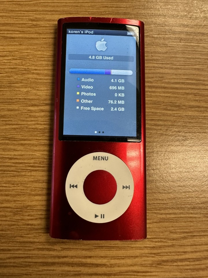 Apple iPod A1320 - No. 2317 - 5th Generation -Red - SCRACTH ON BACK ...