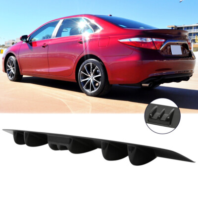 Black Rear Bumper Diffuser Fins Spoiler Lip Splitter For Toyota Camry ...