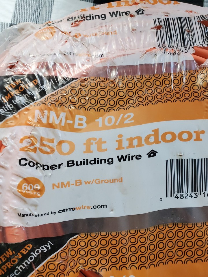 Wire 250-ft 10/2 Solid Romex NM-B W/G #10 AWG Wiring | eBay