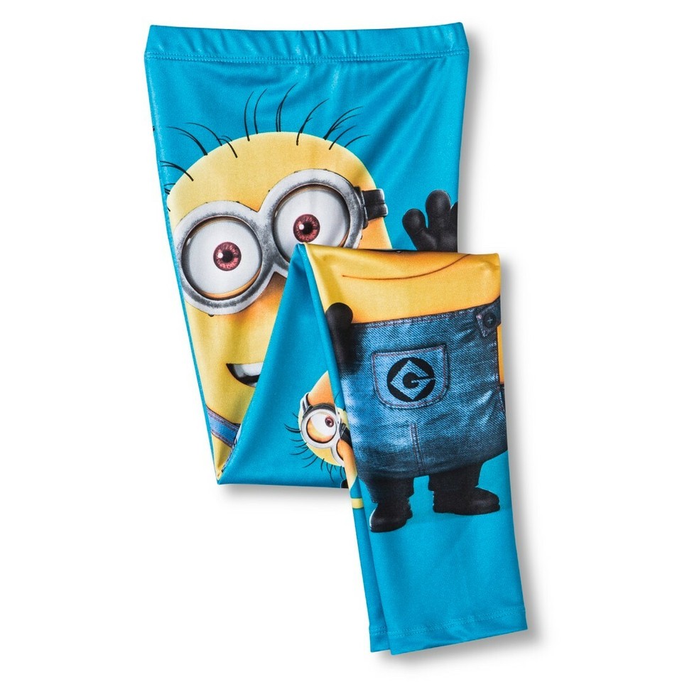 NEW Despicable Me Minion Girl Blue Character Graphic Stretch Leggings ...