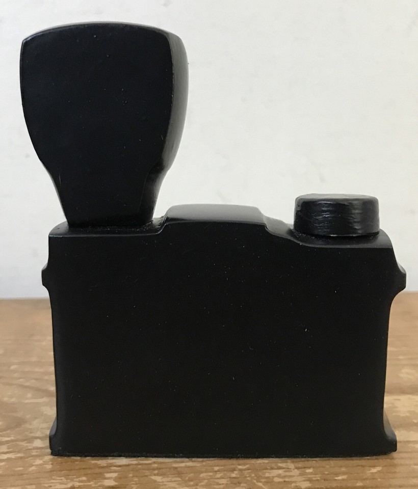 Vintage Black Solid Metal 35mm Film Camera w Flash Figurine Paperweight ...