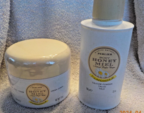 Perlier Honey Miel CAMOMILE 7.0 OZ Body Cream + 3.5oz talc powder | eBay