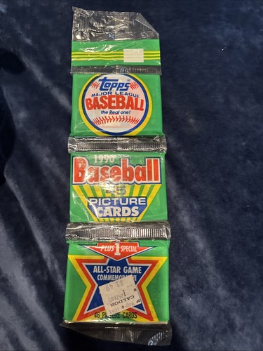 1990 Topps Rack Pack Sealed Baseball Cards | eBay