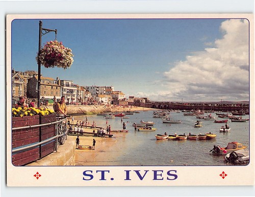 Postcard Harbour & Beach St. Ives Cornwall England | eBay UK