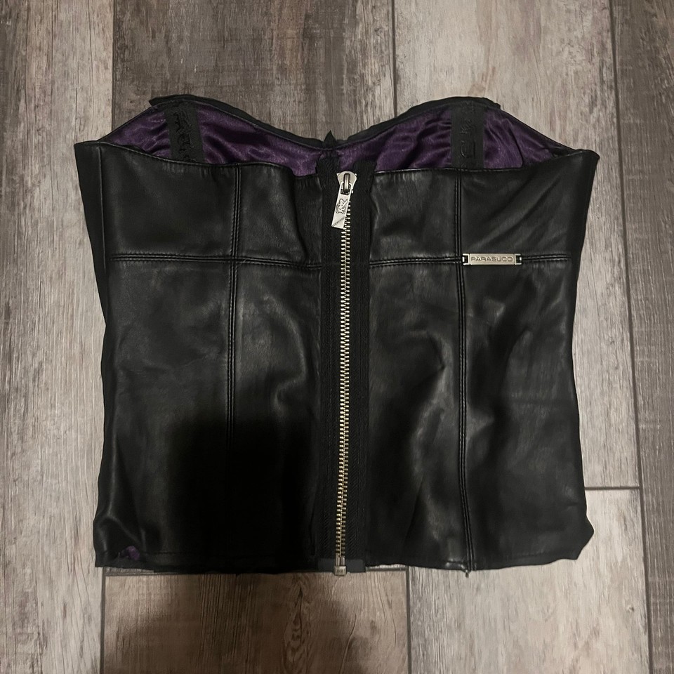 VINTAGE LEATHER CORSET BUSTIER TOP | eBay