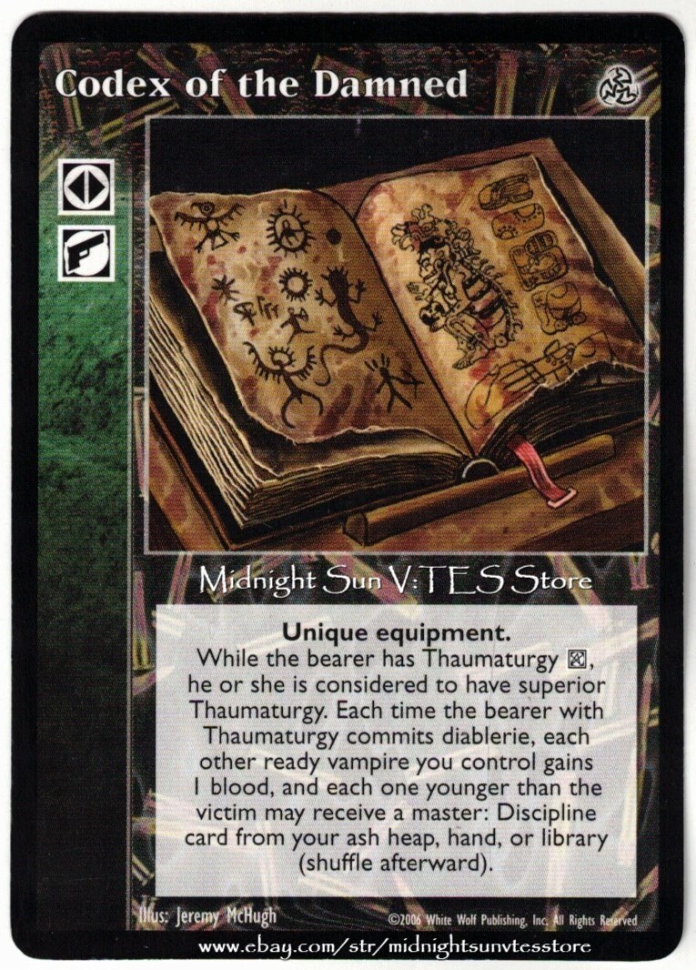 Codex of the Damned Third Edition V:TES VTES Vampire CCG | eBay