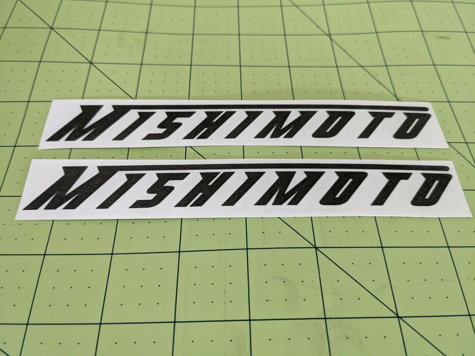 Mishimoto (x2) Pair Decal Sticker Graphics Logo JDM Racing Radiator ...