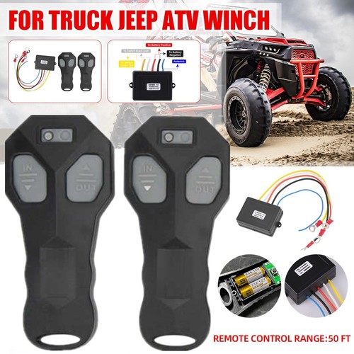 Wireless Winch Remote Control Kit for Jeep Truck ATV SUV 12V Switch ...