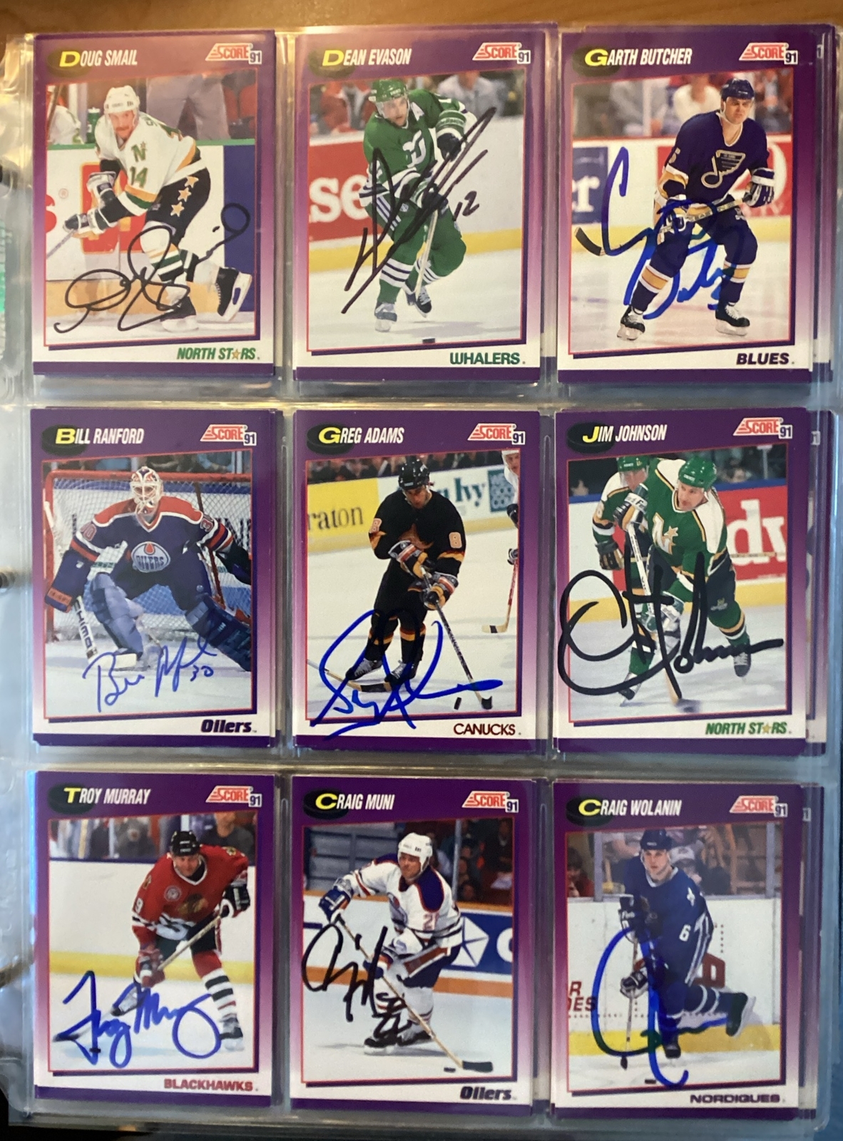 1991 SCORE HOCKEY SIGNED AUTOGRAPHED CARDS | eBay