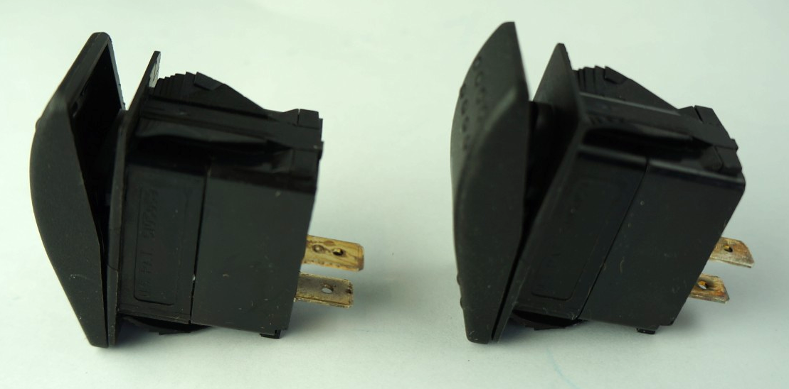 (Lot of 2) Carling Technologies SPST Momentary Rocker Switch 1923 R ...