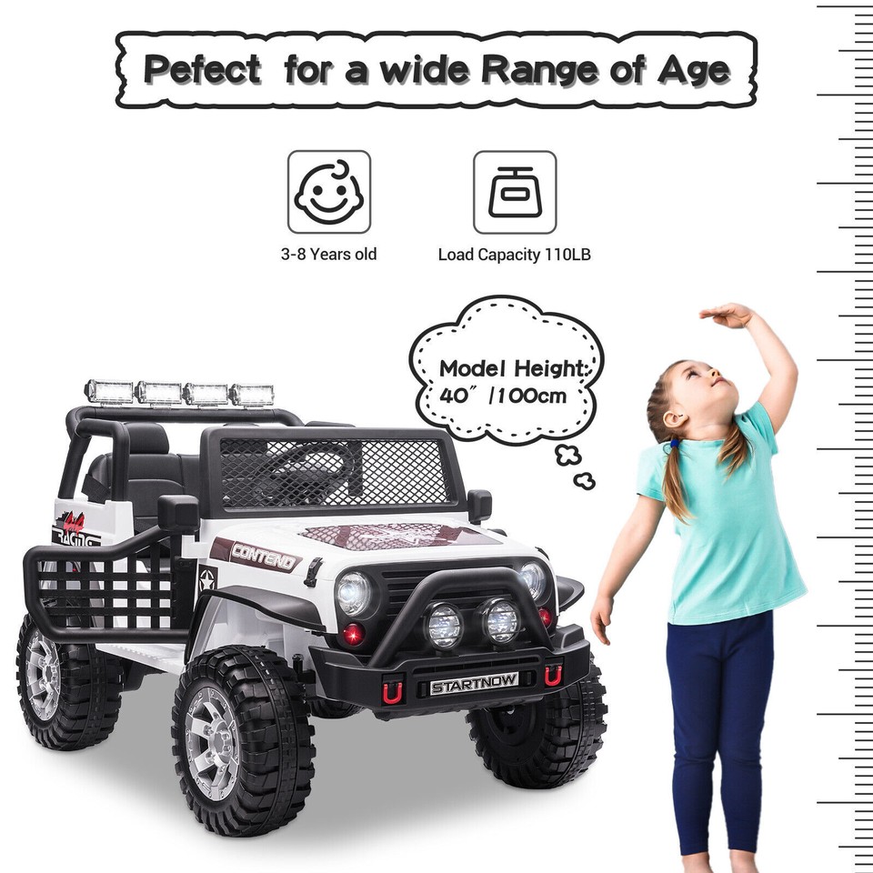 Kids Ride on Car Electric Power Wheels Toy Truck Jeep 2-Seater w/Remote ...