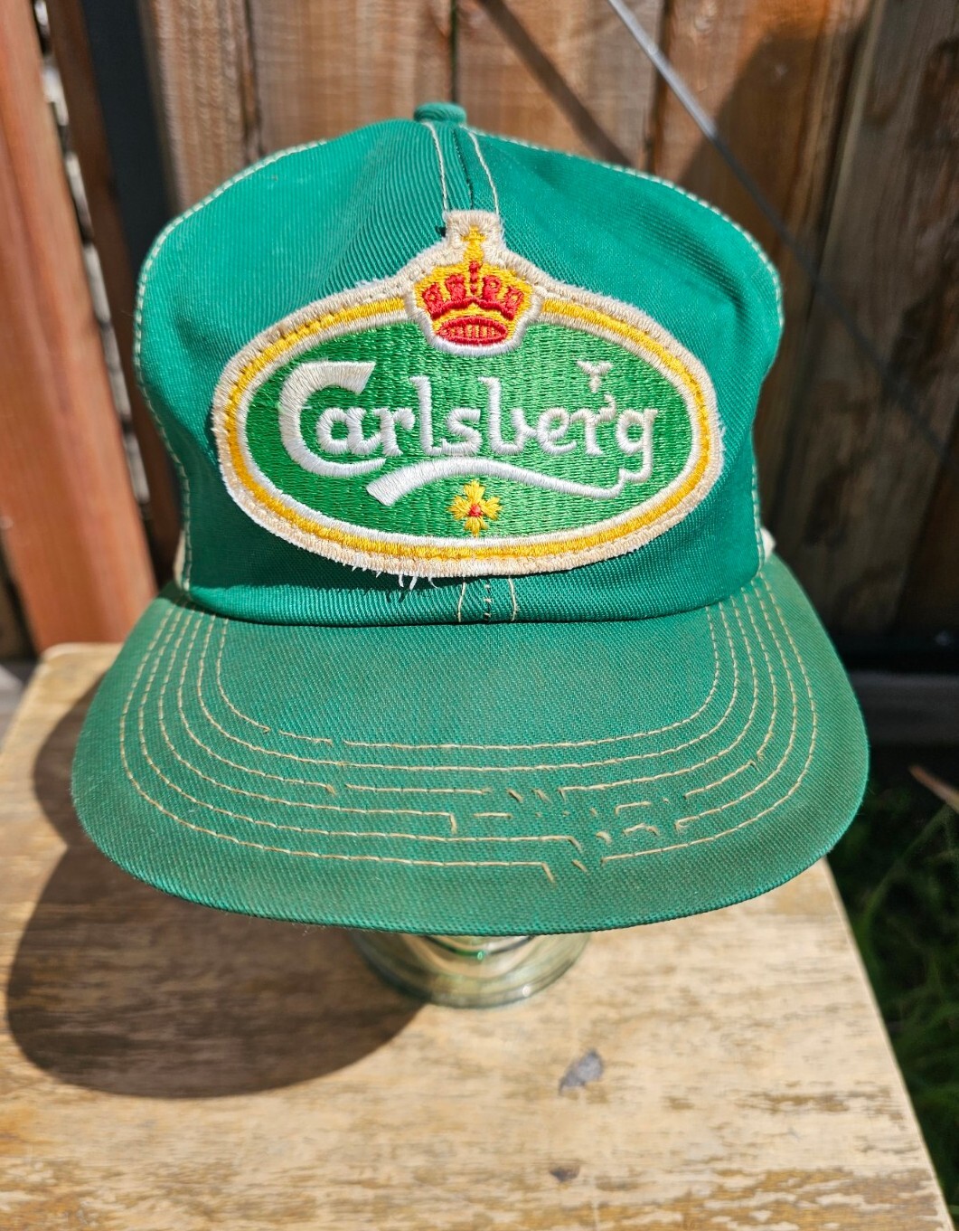 Carlsberg Beer Snapback Distressed Vintage Patch Cap K-Brand | eBay