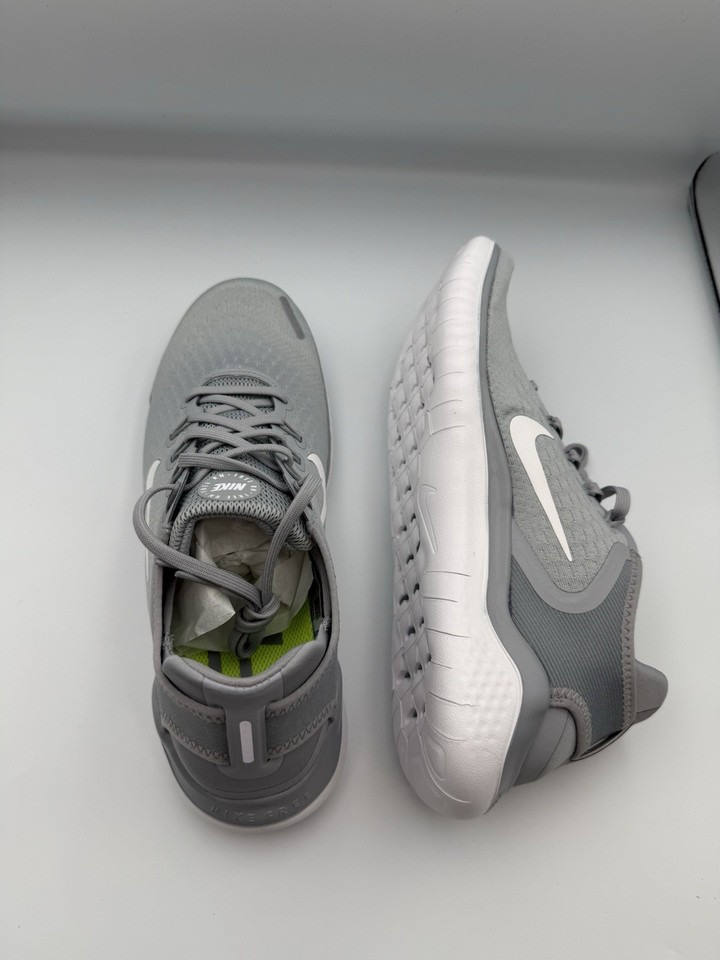 New Nike Free RN 2018 Wolf Grey/White/Volt/White 942836-003 Men's Sizes ...