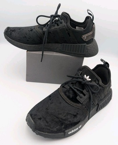 Adidas Originals NMD_R1 Triple Black Velvet Shoes Women's Size 10 UK 8. ...