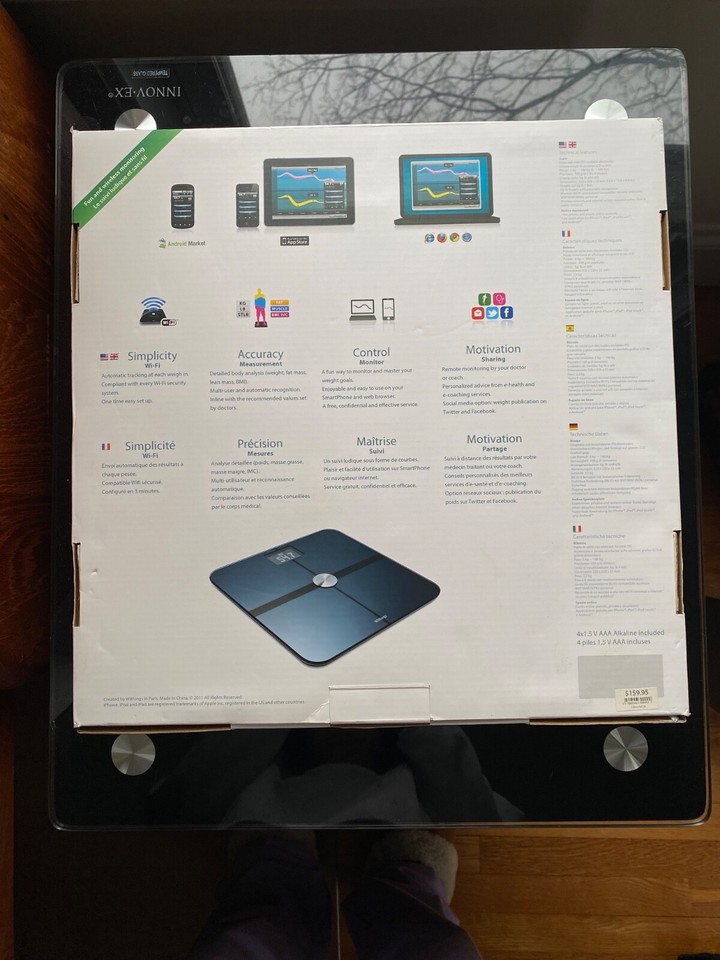 Withings Smart Scale with full body analysis - never used, color: black ...