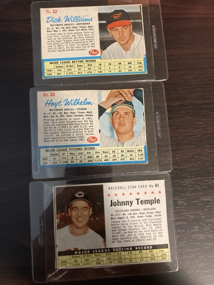 1961 - 1963 Post Cereal Baseball-Lot of 17 diff. cards- Mays Estrada ...