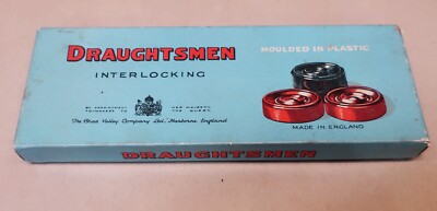 COMPLETE BOX OF CHAD VALLEY DRAUGHTSMEN RED & BLACK | eBay