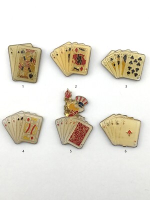 Playing Cards Pin -Please choose one - Vintage 1980's Lapel/Hat Pin | eBay