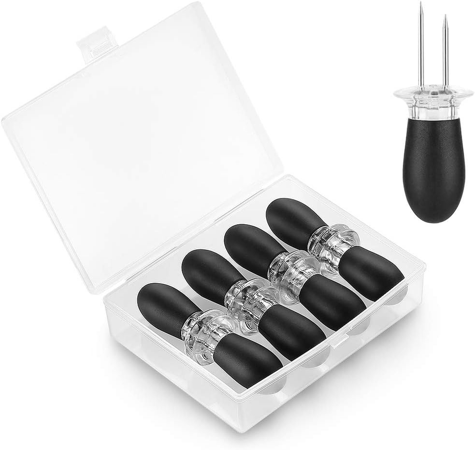 Ecooe Corn on the Cob Holder,Corn on the Cob Skewers,8 Pieces,Black ...