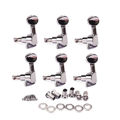 Chrome 6L inline Guitar Tuning Pegs Tuner Machine Heads for Strat ST TL ...