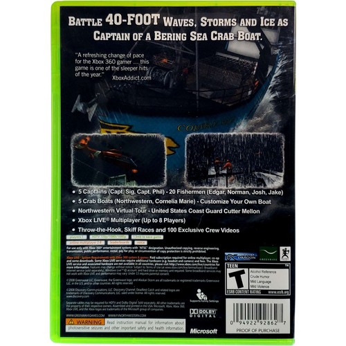 Deadliest Catch Alaskan Storm - Microsoft Xbox 360 Pristine Tested ...