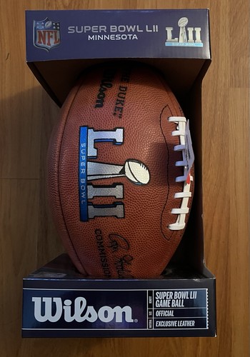 Wilson 2018 Super Bowl LII Official Game Leather Football “The Duke ...
