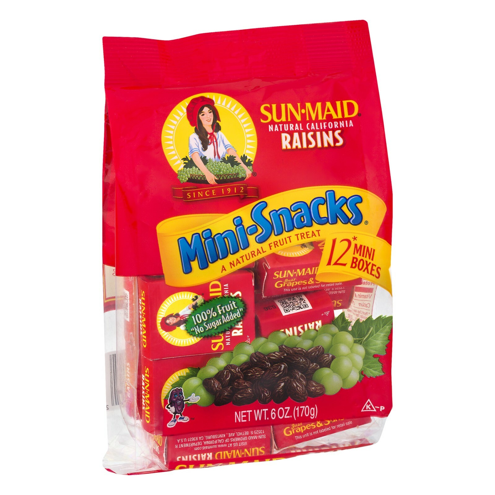 SUN MAID CALIFONIA RAISINS SNACK - 6oz - 12CT BAG. - PACK OF 3BAGS | eBay