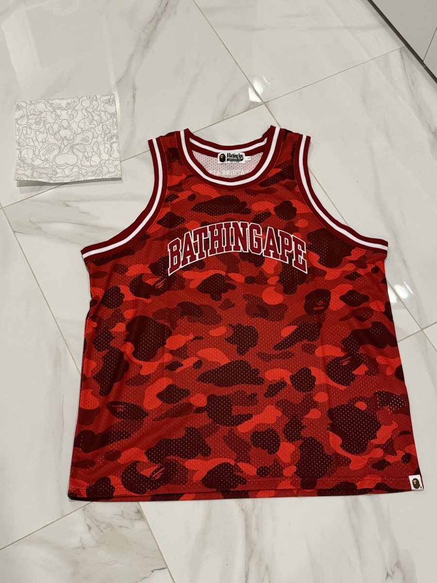 Bape Bathing Ape Basketball Red Camo Jersey Large | eBay Bape Bathing Ape Basketball Red Camo Jersey Large | eBay
