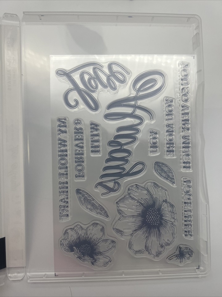 Stampin Up FOREVER & ALWAYS Stamp Set VERY RARE - Love Flowers Heart ...