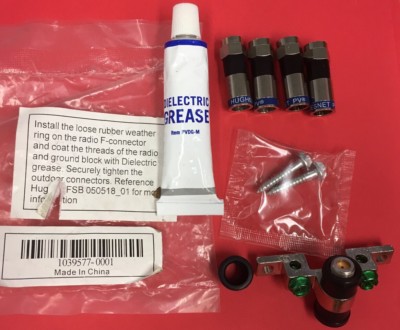 4 COMPRESSION F CONNECTORS PV6UE-05 RG6 GRDBLK1R1-05 GROUND BLOCK ...