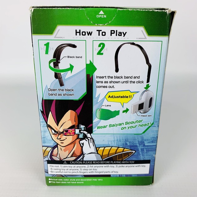 Bandai Dragon Ball Z Cosplay Warrior Adjustable Red Lens Scouter Toy W ...