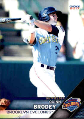 2017 Brooklyn Cyclones Choice #4 Quinn Brodey Loyola Los Angeles ...