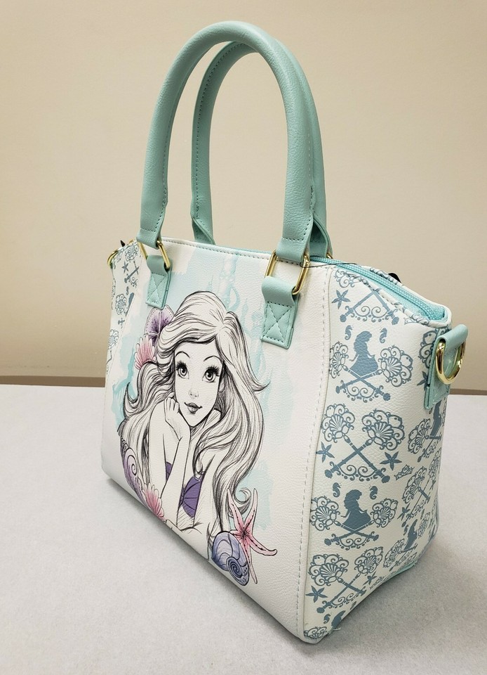 New Loungefly Disney The Little Mermaid Ariel Sketch Satchel Bag Tote ...