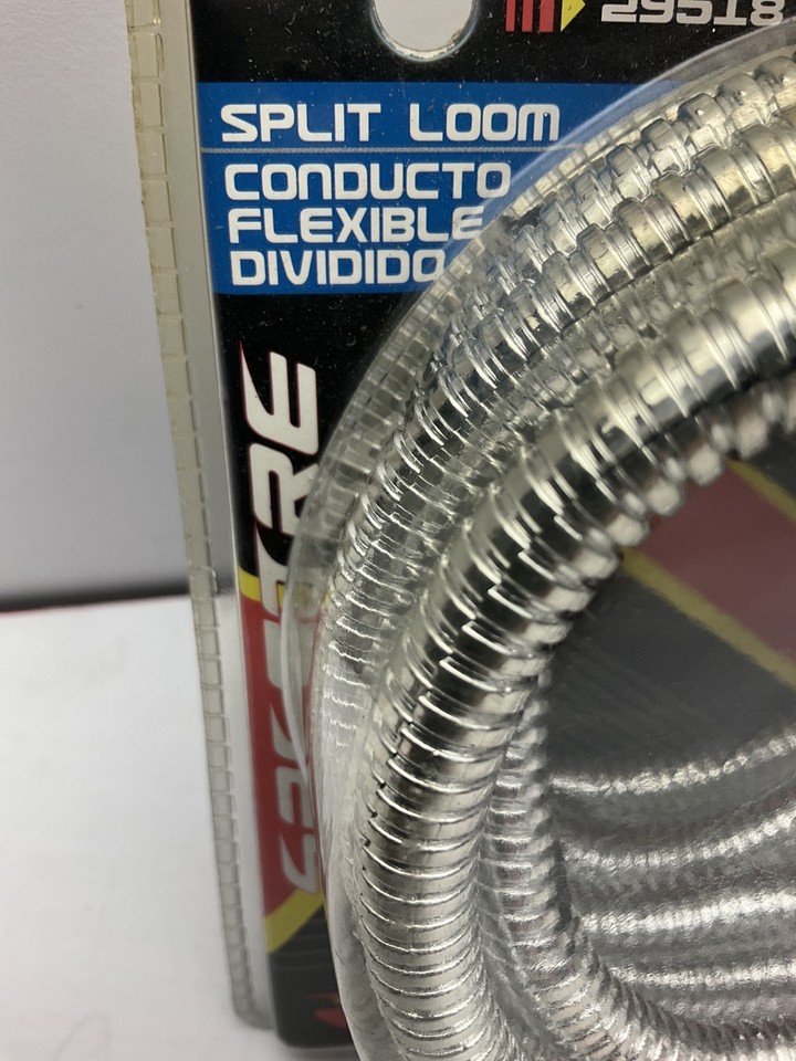 10 FEET - Spectre 29518 Chrome Split Wire Loom Tubing - 1/4" Inside ...