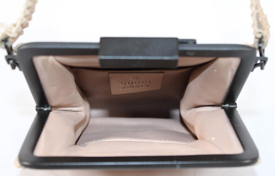 GUCCI by TOM FORD Vintage Beige Lizard Skin Stitched Edge Mini Top ...