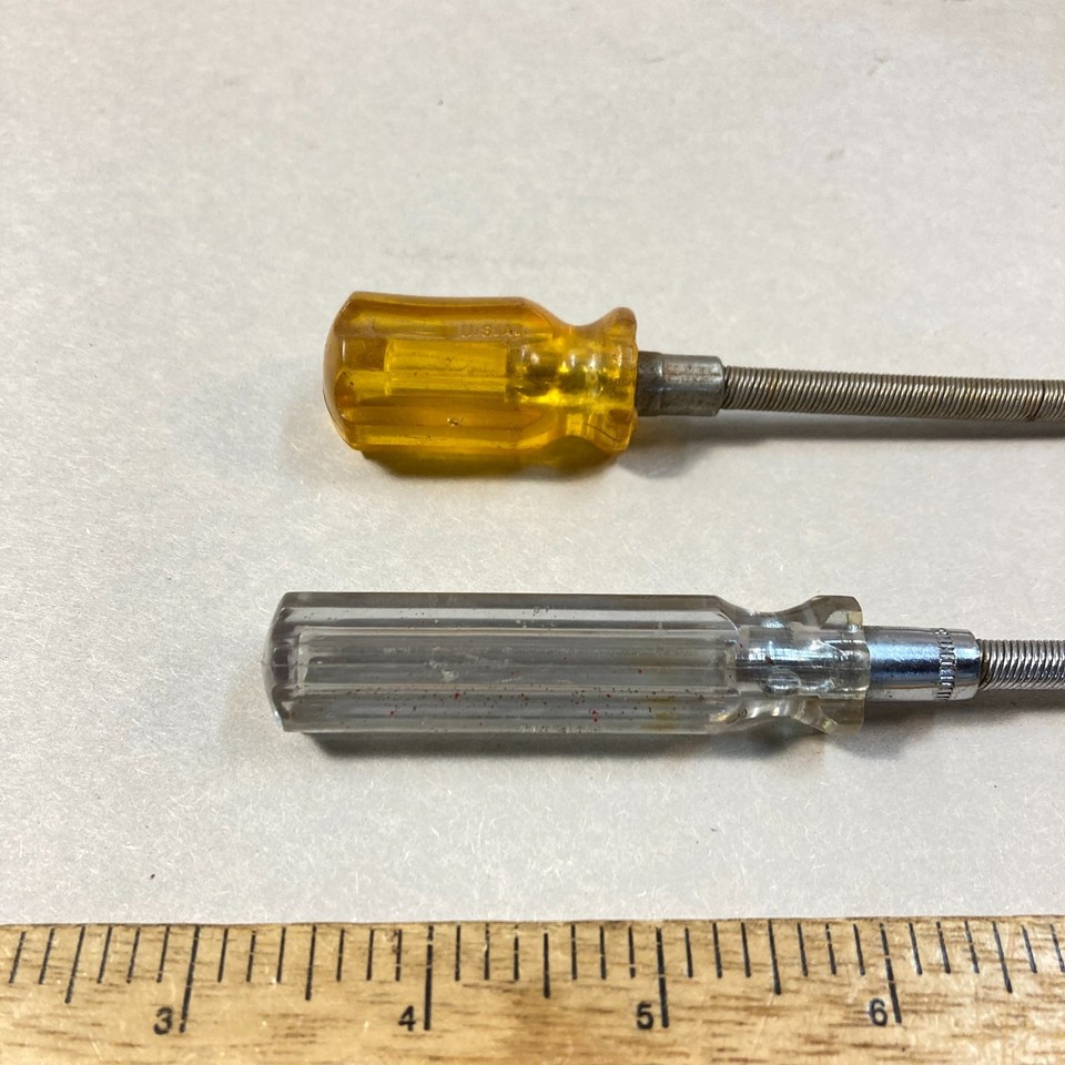 Vintage Nut Driver 2 Pc Flexible Shaft 1/4" Drive Hard Handle | eBay UK