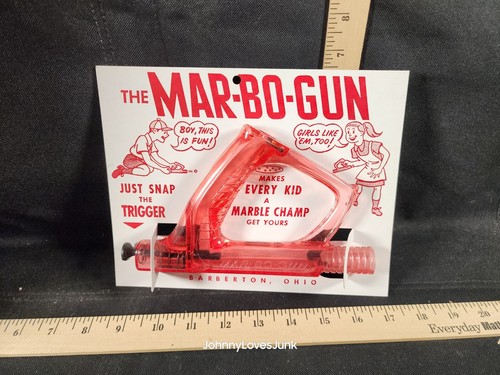 Vintage Original Marble Shooter Toy Gun Mar-Bo-Gun Vintage Plastic 50's ...
