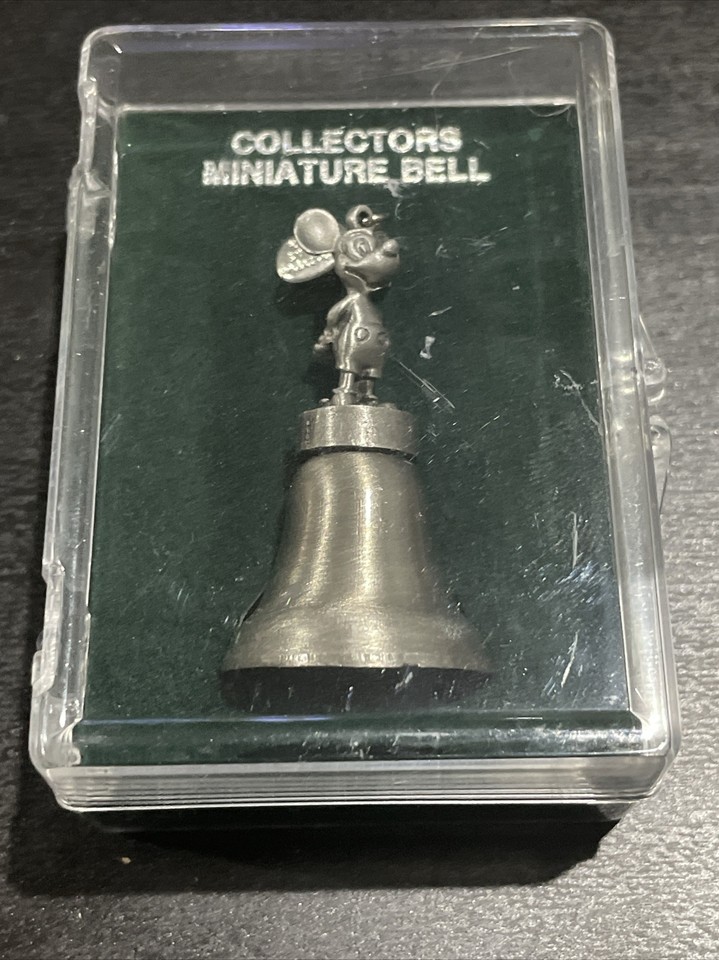 NEW Pewter Walt Disney World Mickey Mouse Bell 2” Miniature in Original ...