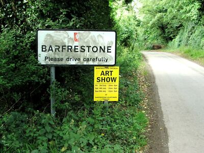 Photo 6x4 Barfrestone village sign c2015 | eBay